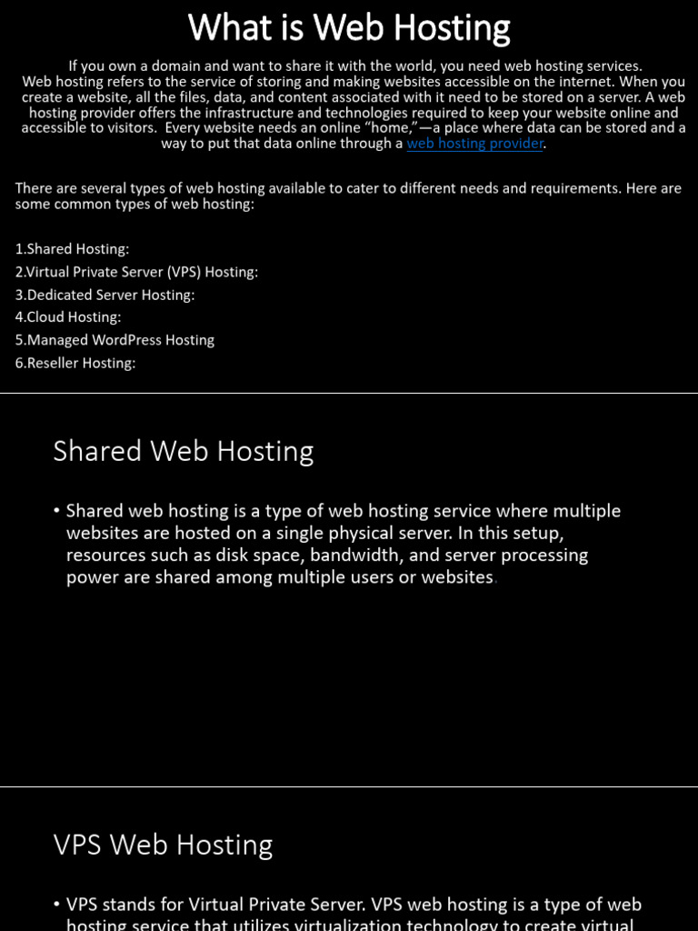 Web Hosting | PDF
