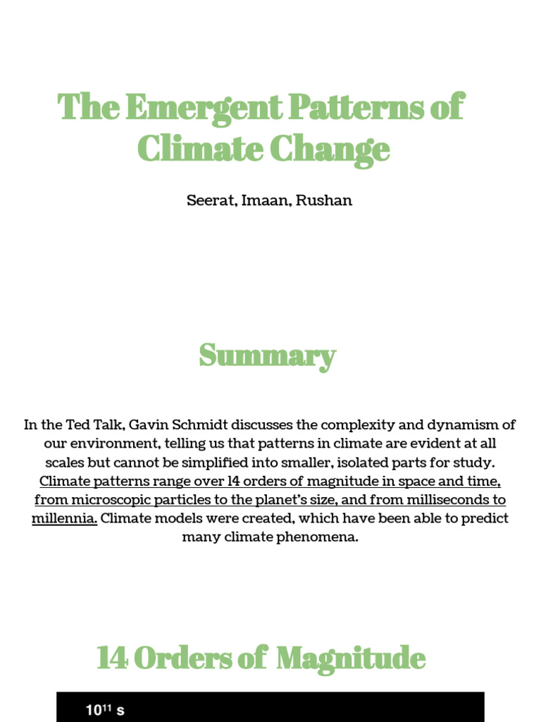 The Emergent Patterns of Climate Change | PDF