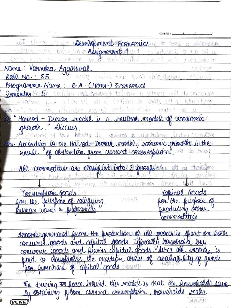 Varnika Aggarwal - 85 - Dev Eco Assignment 1 | PDF | Teaching Methods & Materials