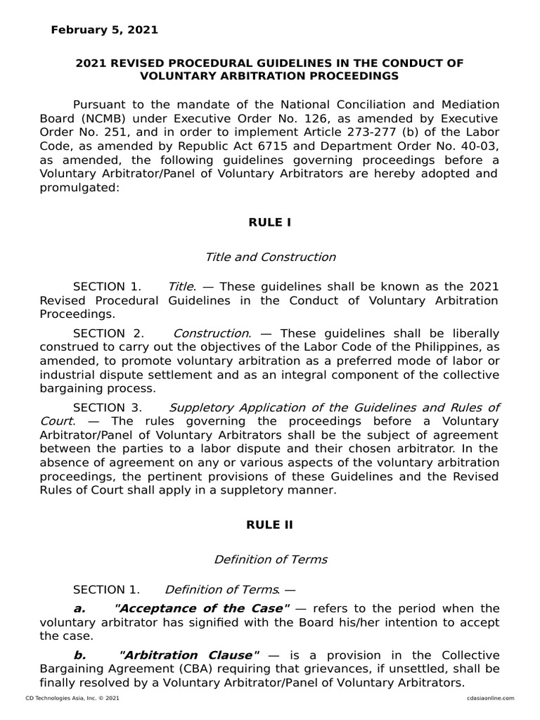 2021 Revised Procedural Guidelines in The20210724-13-1rra5vc | PDF