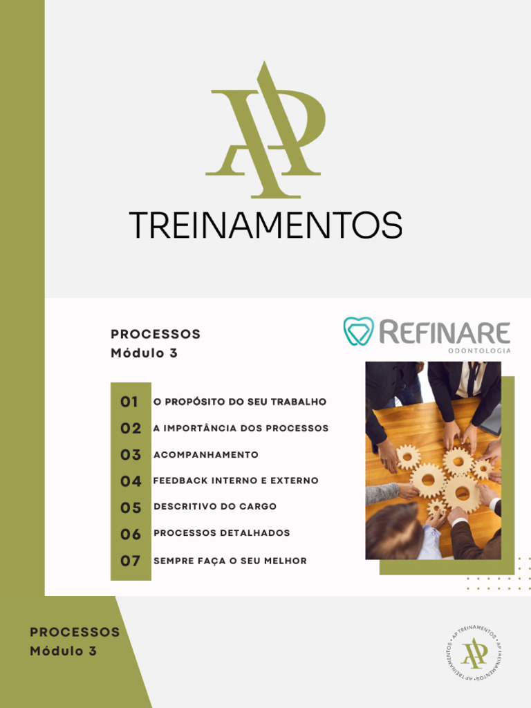 Treinamento Refinare Dentistas | PDF | Odontologia | Comentários