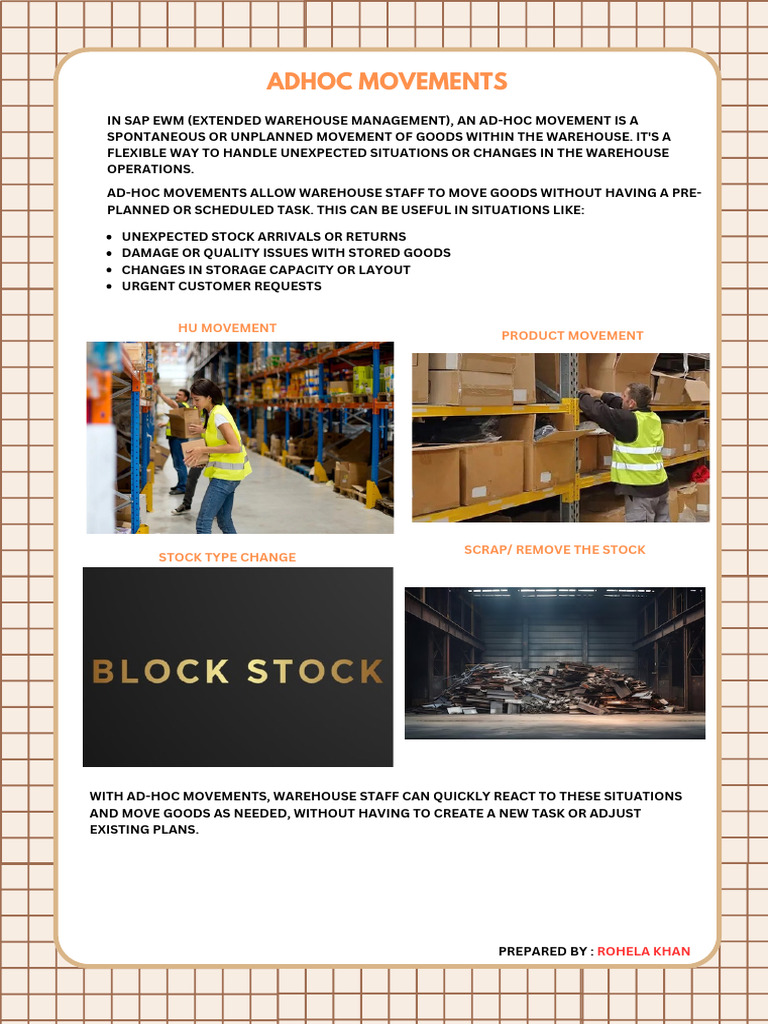 Adhoc Movements in SAP EWM | PDF | Warehouse | Business