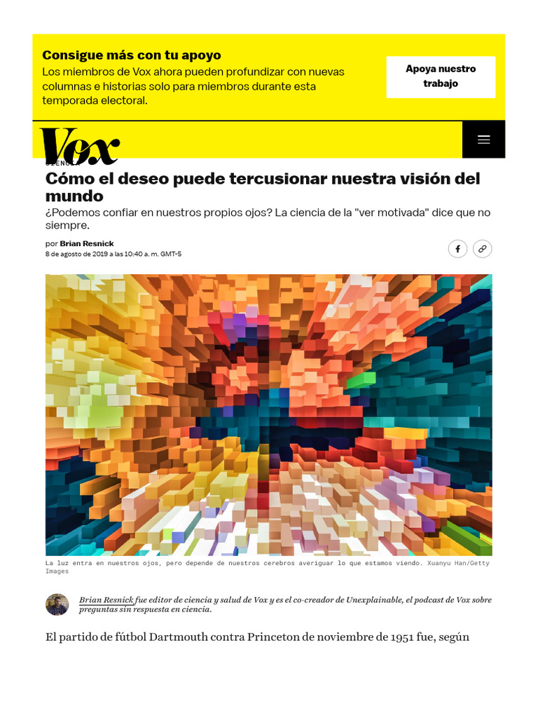 Percepción Motivada, Explicada | PDF | Percepción | Parcialidad