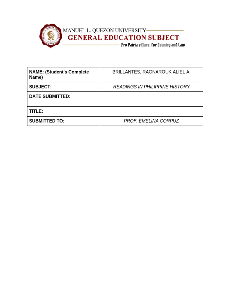 RPH (Template) Tasks | PDF