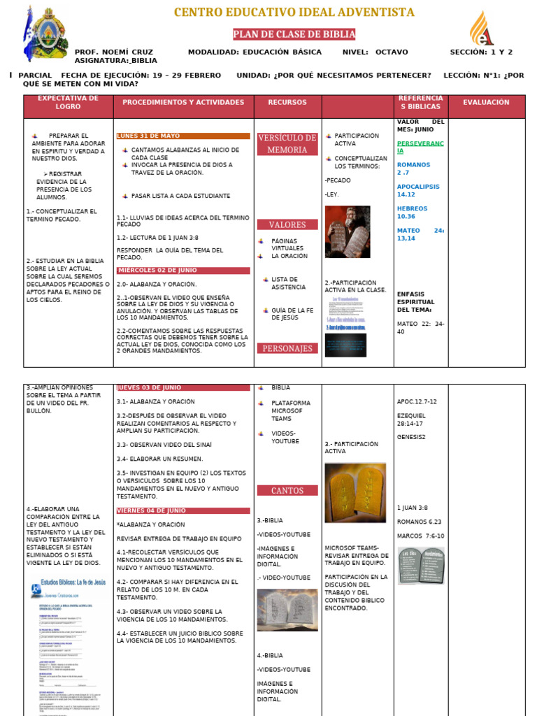 JORNALIZACIÓN DE BIBLIA SÉPTIMO 2024 | PDF