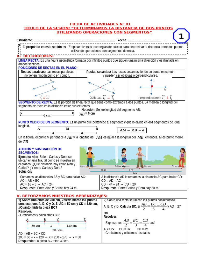 Solucion Ficha 1 - 1ero - Eda2 | PDF | Longitud | Geometría euclidiana