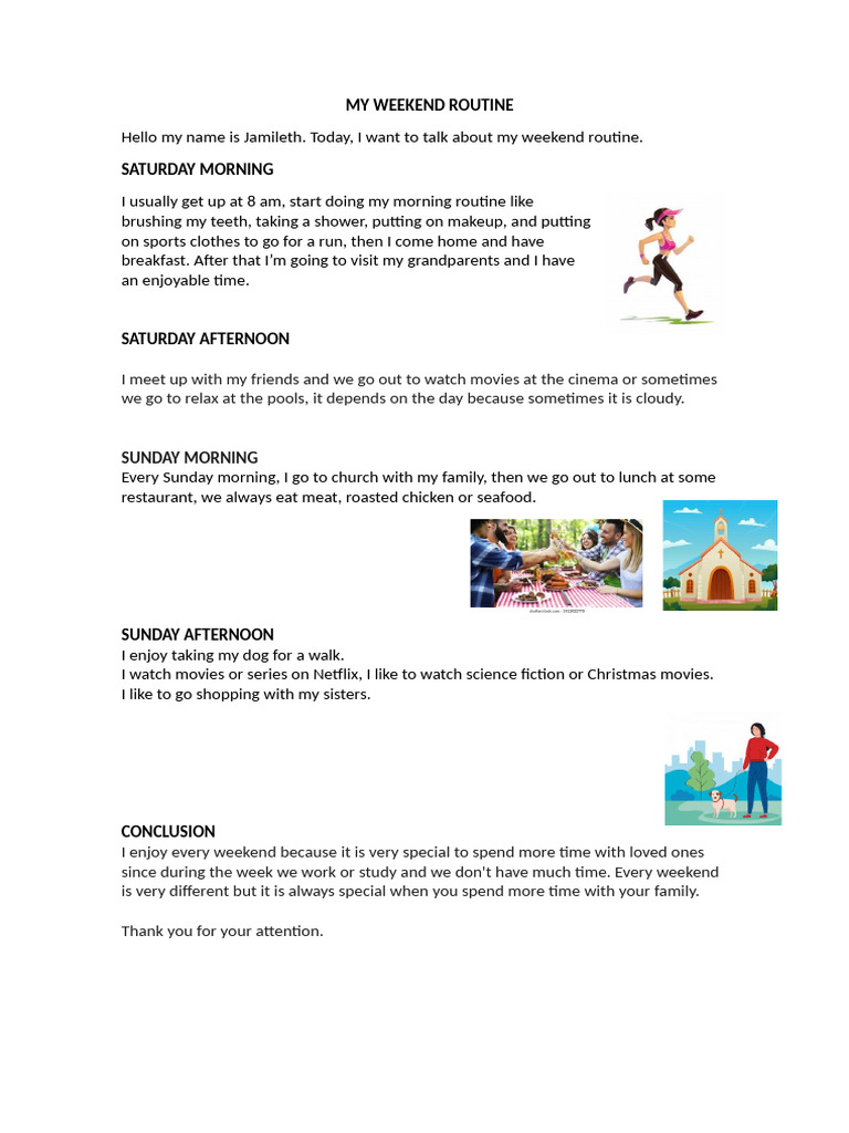 My Weekend Routine | PDF