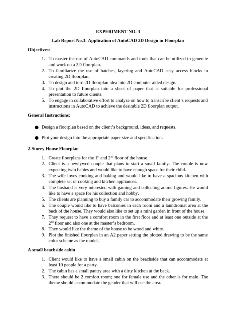 Autocad 2d Activity 3 Report | PDF