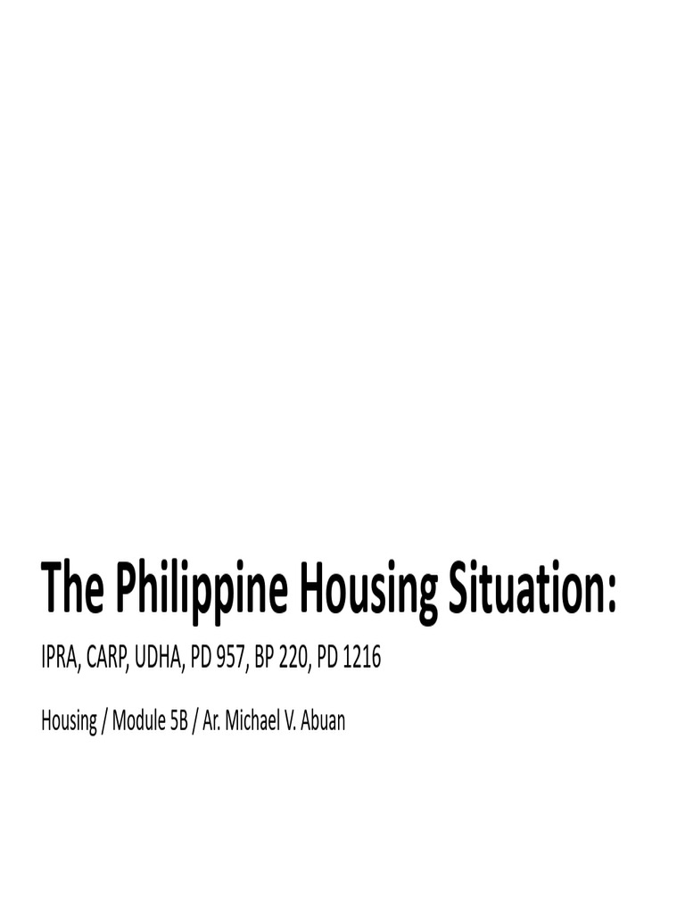 AHOUSING Module-5B | PDF