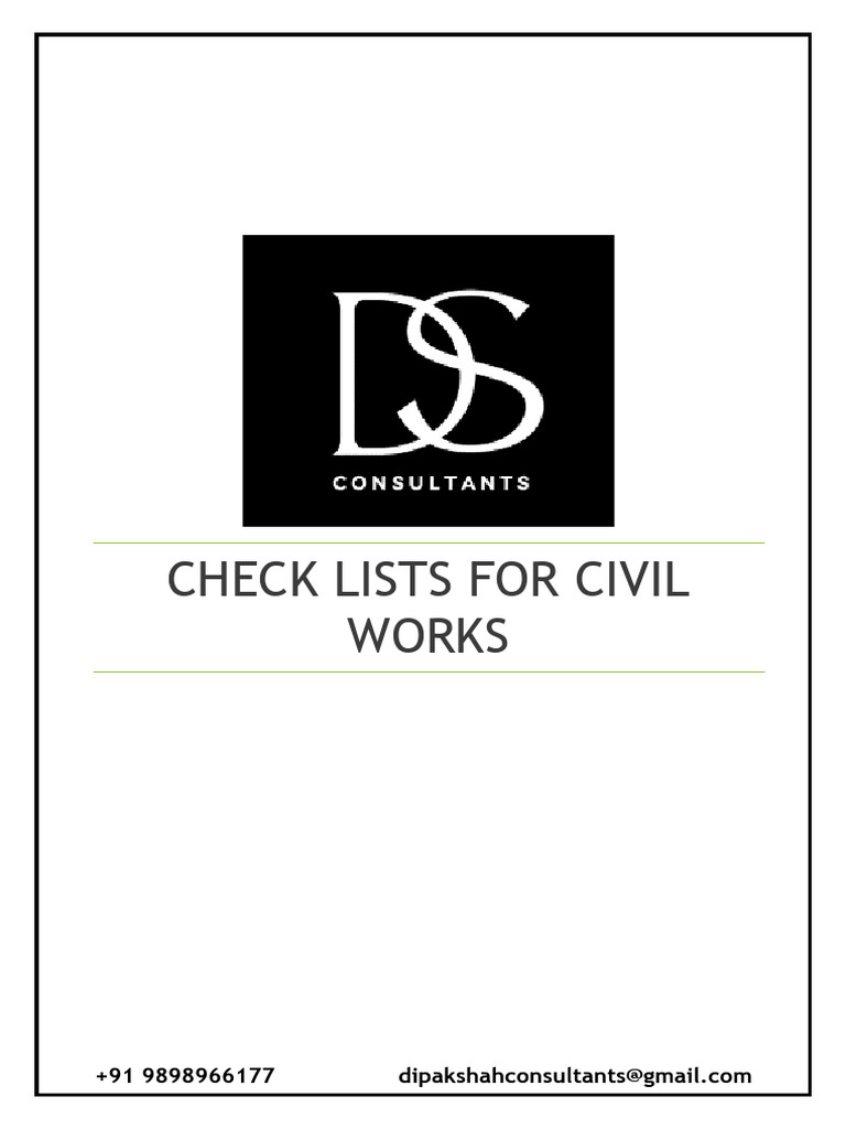 Checklist to Maintain | PDF