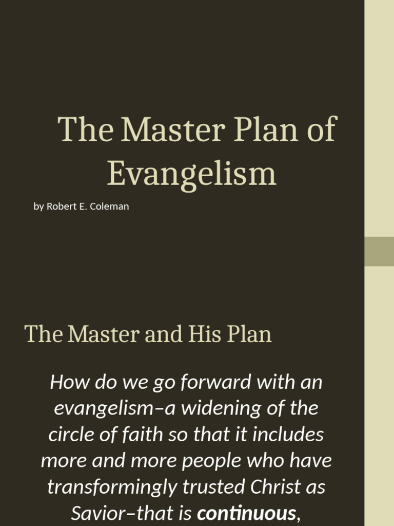 The Master Plan of Evangelism | PDF
