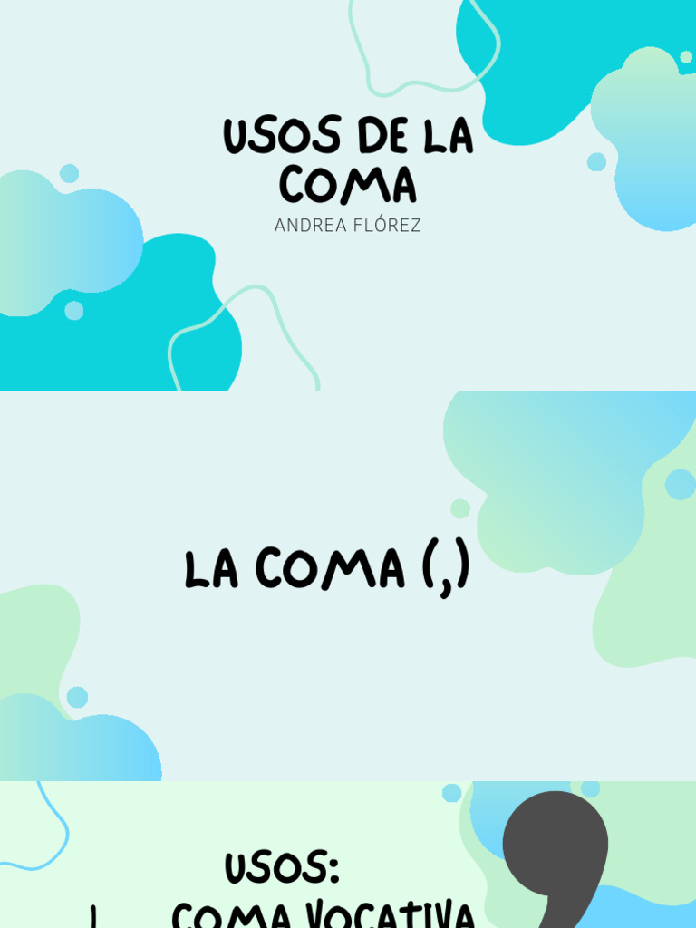 Uso de La Coma | PDF
