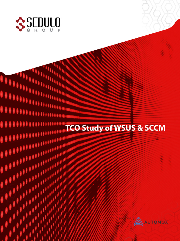 2020 Sedulo WSUS TCO Study | PDF