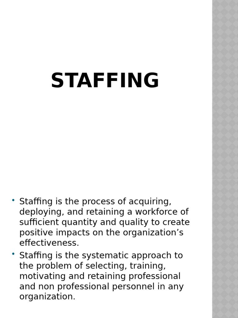 Staffing | PDF