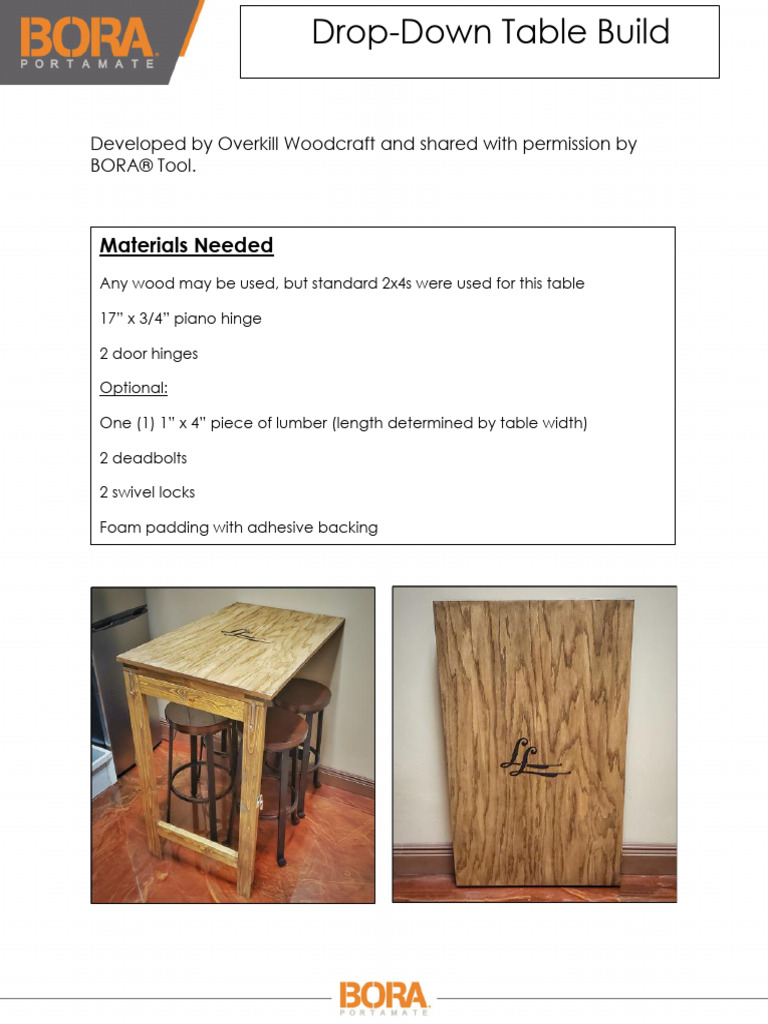 Drop Down Table Build Project Plans Overkill Woodcraft 2 | PDF | Lumber ...