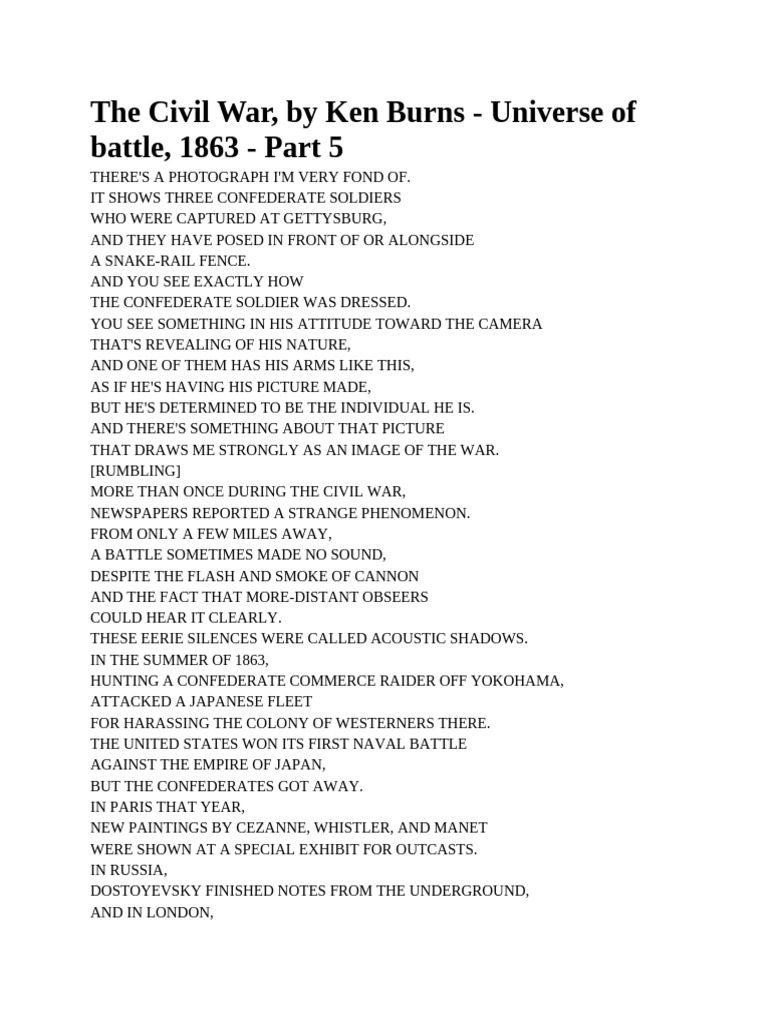 The Civil War Part 5 | PDF