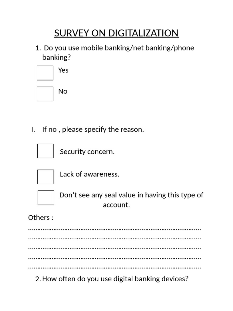 Survey On Digitalization | PDF