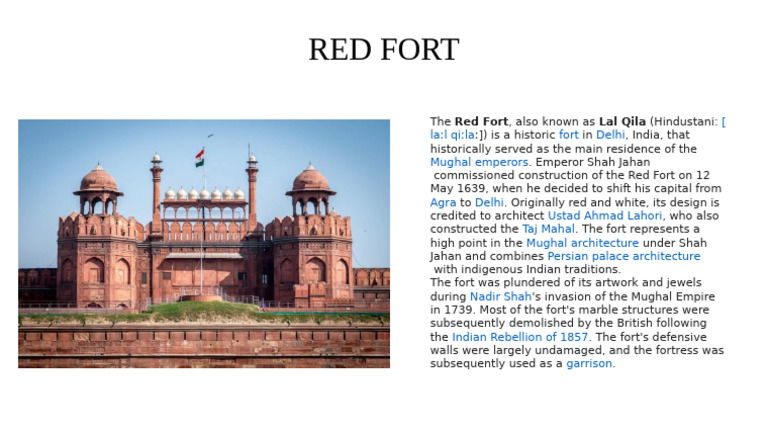 RED FORT | PDF