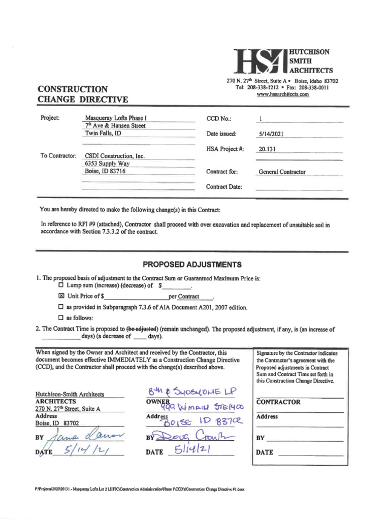 Masqueray Lofts - CCD 01 | PDF