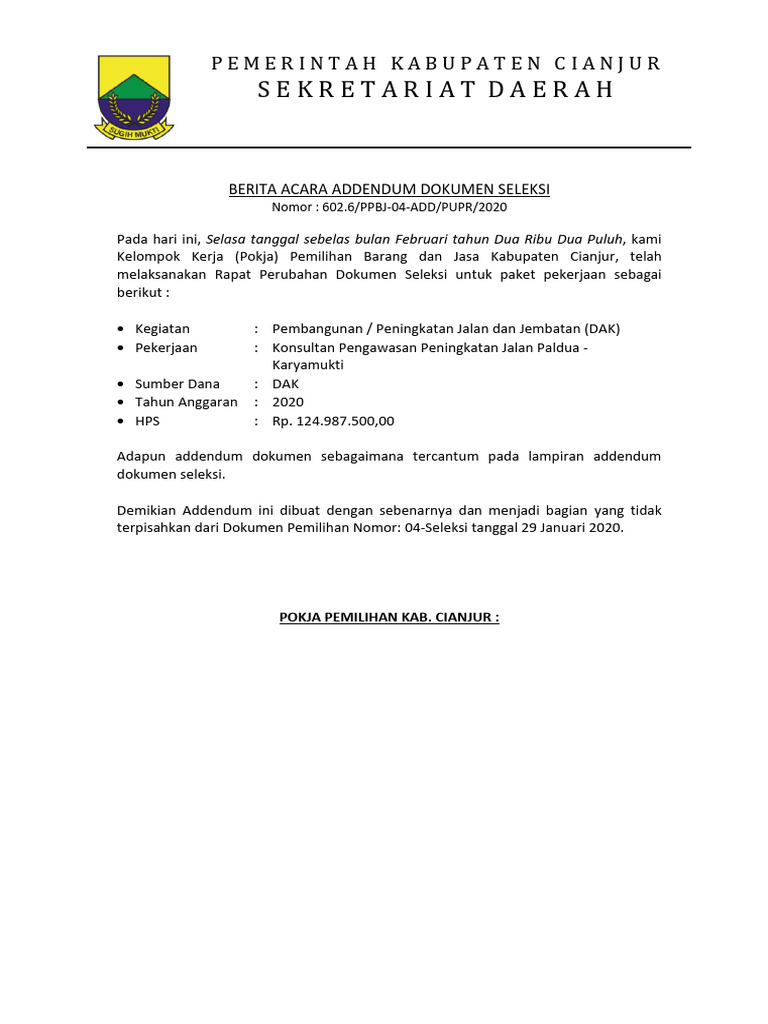 BA - Addendum Paldua Karyamukti | PDF