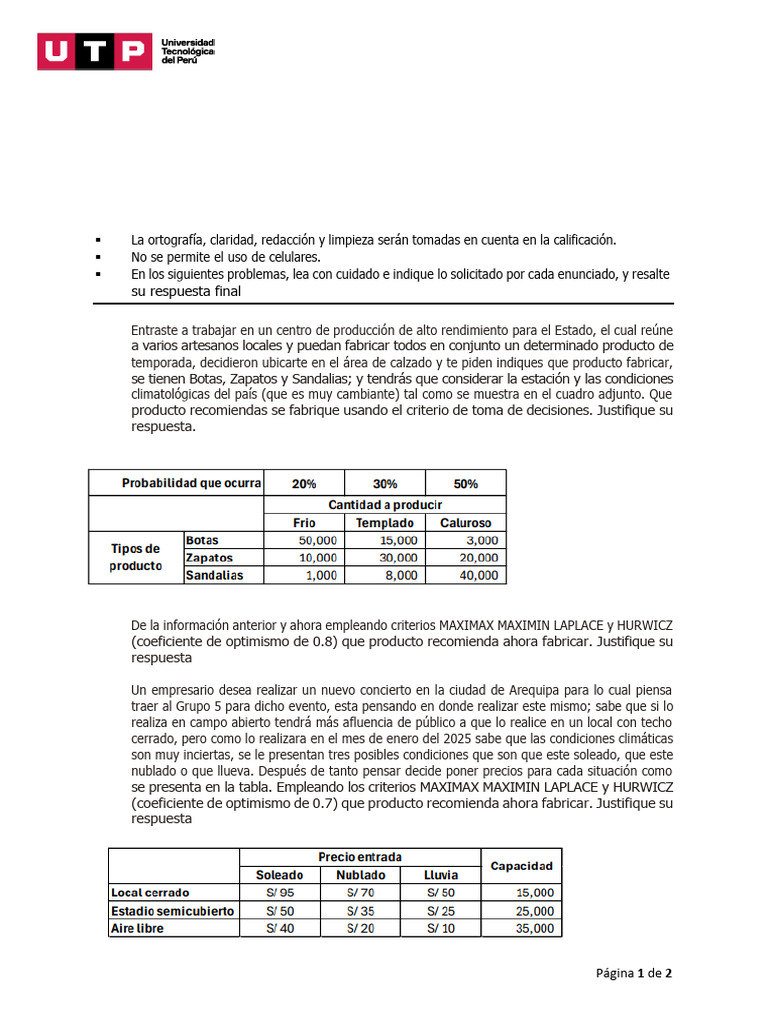 Sem 05 Práctica Calificada 01 | PDF