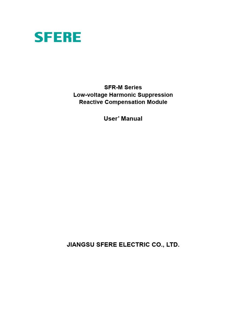 SFR-M User Manual | PDF