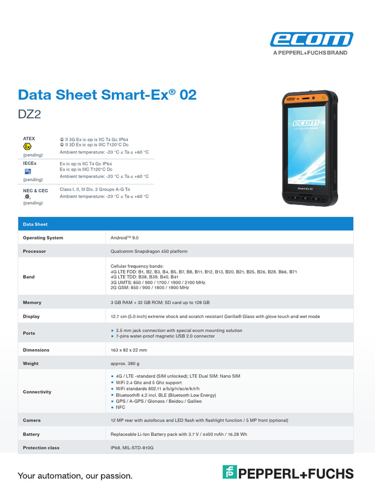 Smart-Ex - 02 Zone 2 ECOM Phone 5inch | PDF | Lte (Telecommunication ...