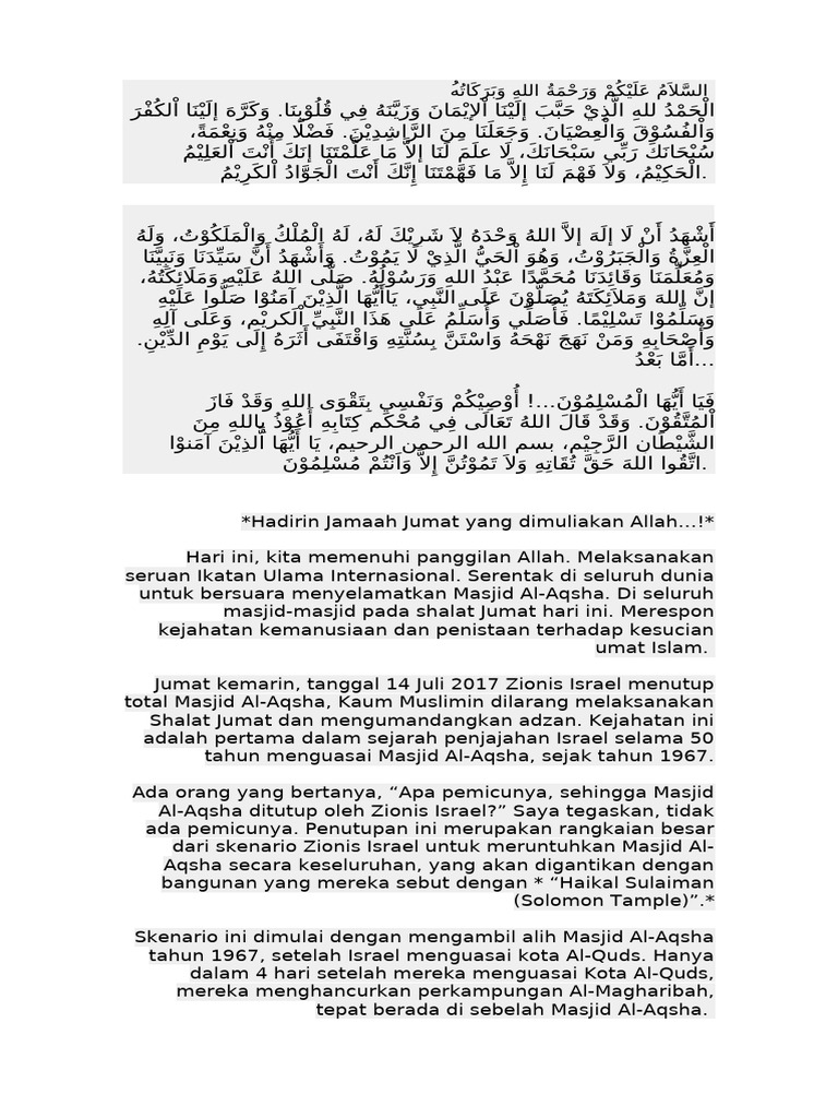 Keutamaan Al Aqsa | PDF