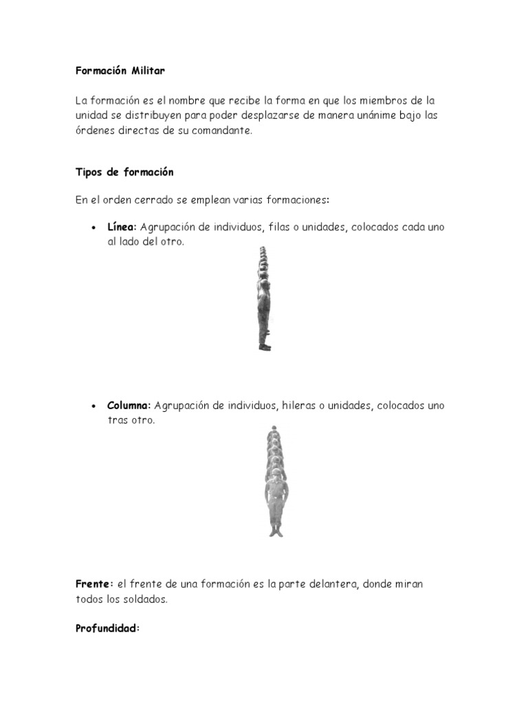 Tipos de Formaciones Militares | PDF | Historia