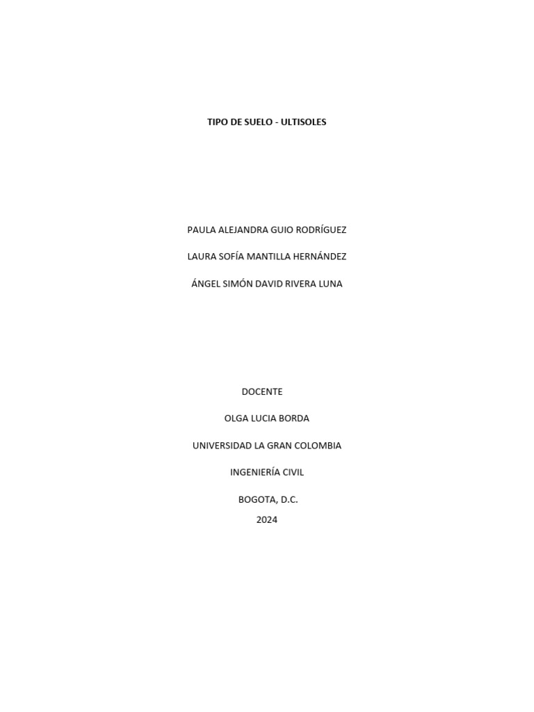 SUELO ULTISOLES | PDF