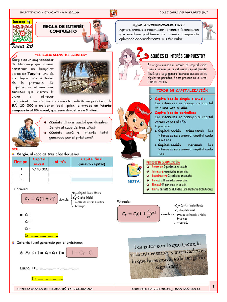 FICHA 26 - REGLA DE INTERES COMPUESTO | PDF