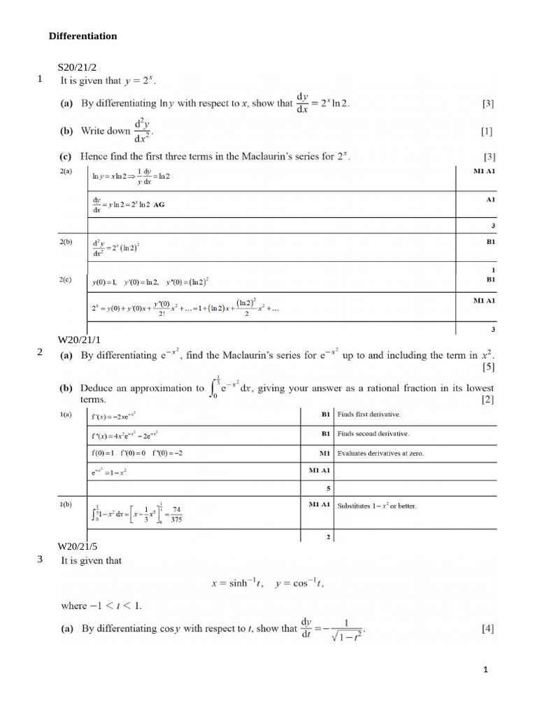 2.3 Differentiation - Ms | PDF