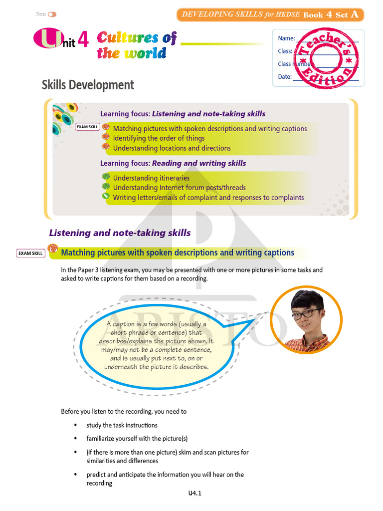 2018P3 4A U4 Teaching Answers | PDF