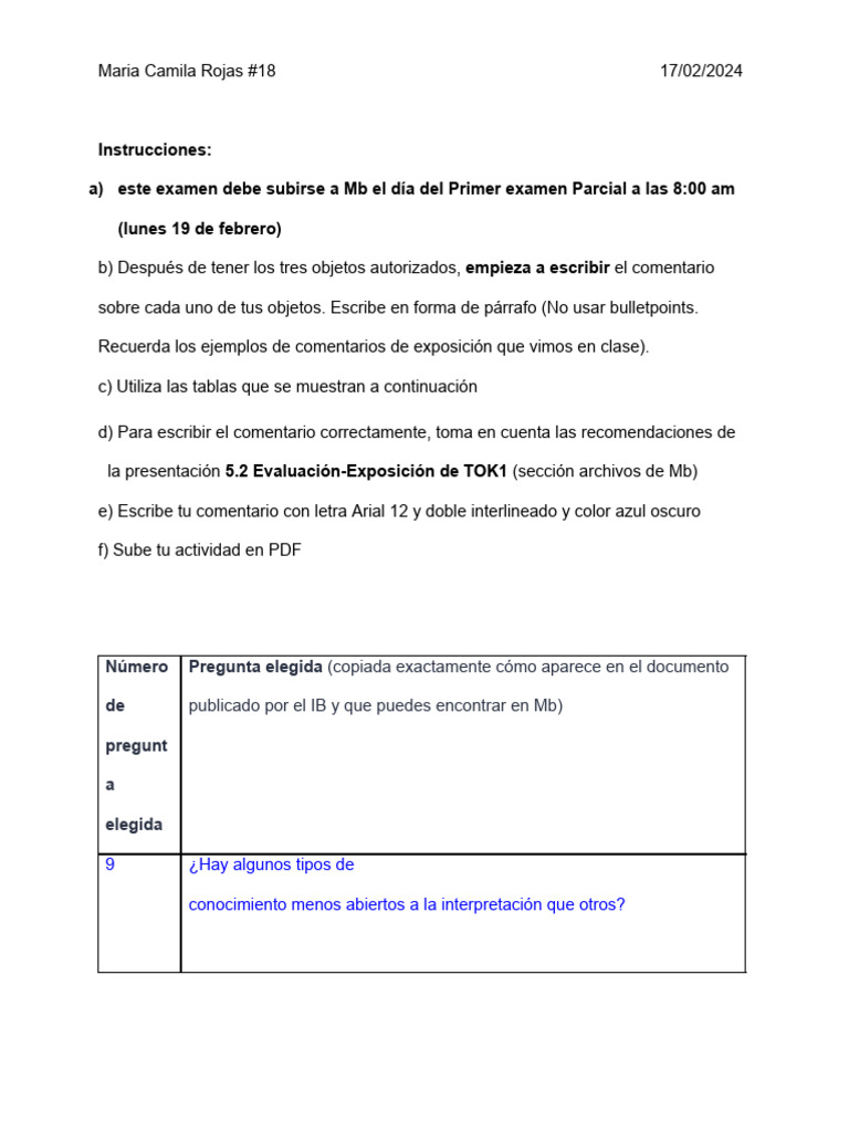 Comentario de Objetos - 1 1 | PDF
