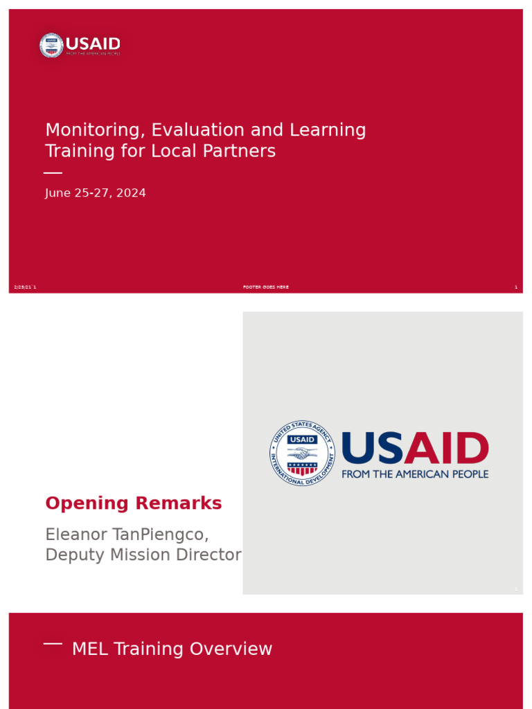 Module 1 - MEL Training Slides | PDF | Evaluation | Cognition