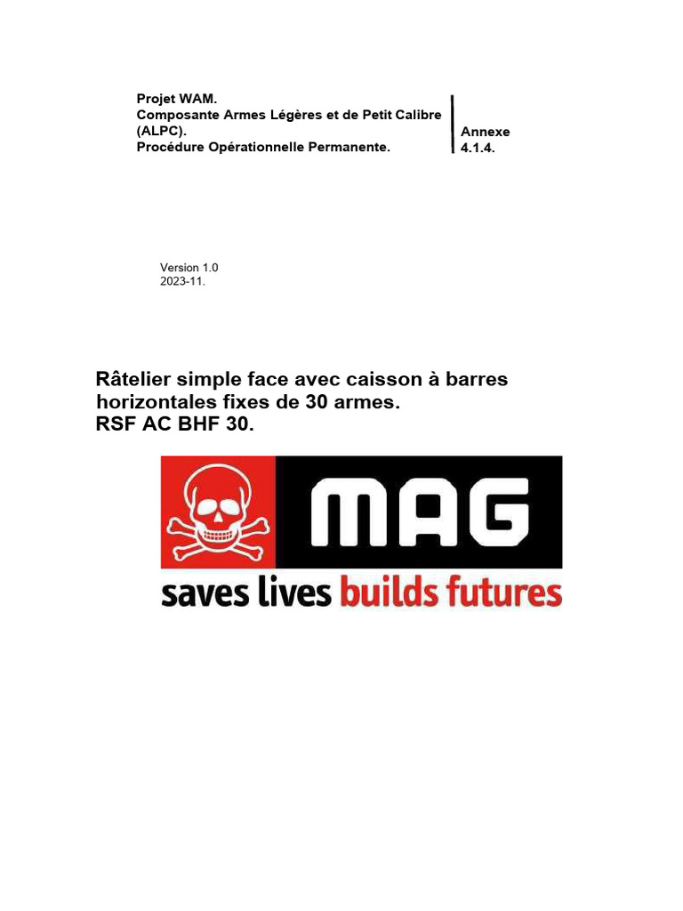 C04 POP ALPC Chapitre 4 Annexe 4.1.4 - Ratelier Simple Face avec Caisson à Barres Horizontales ...