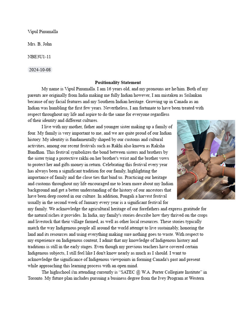 Vipul Positionality Statement | PDF