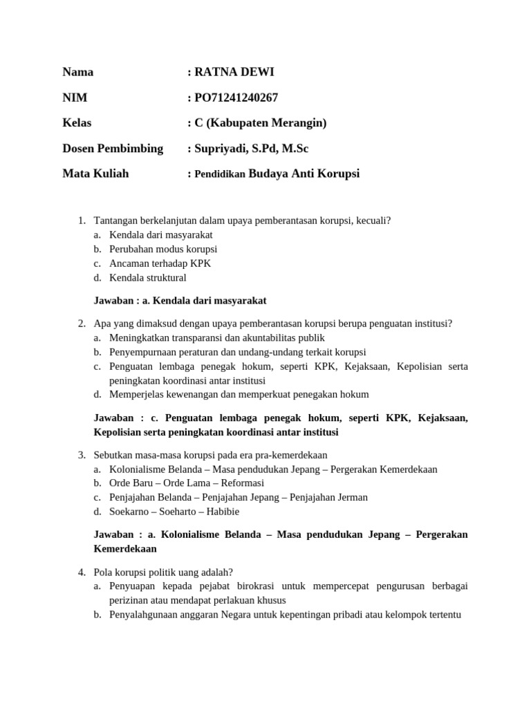 Ratna Dewi - Kelas C - Kabupaten - Merangin 2 | PDF