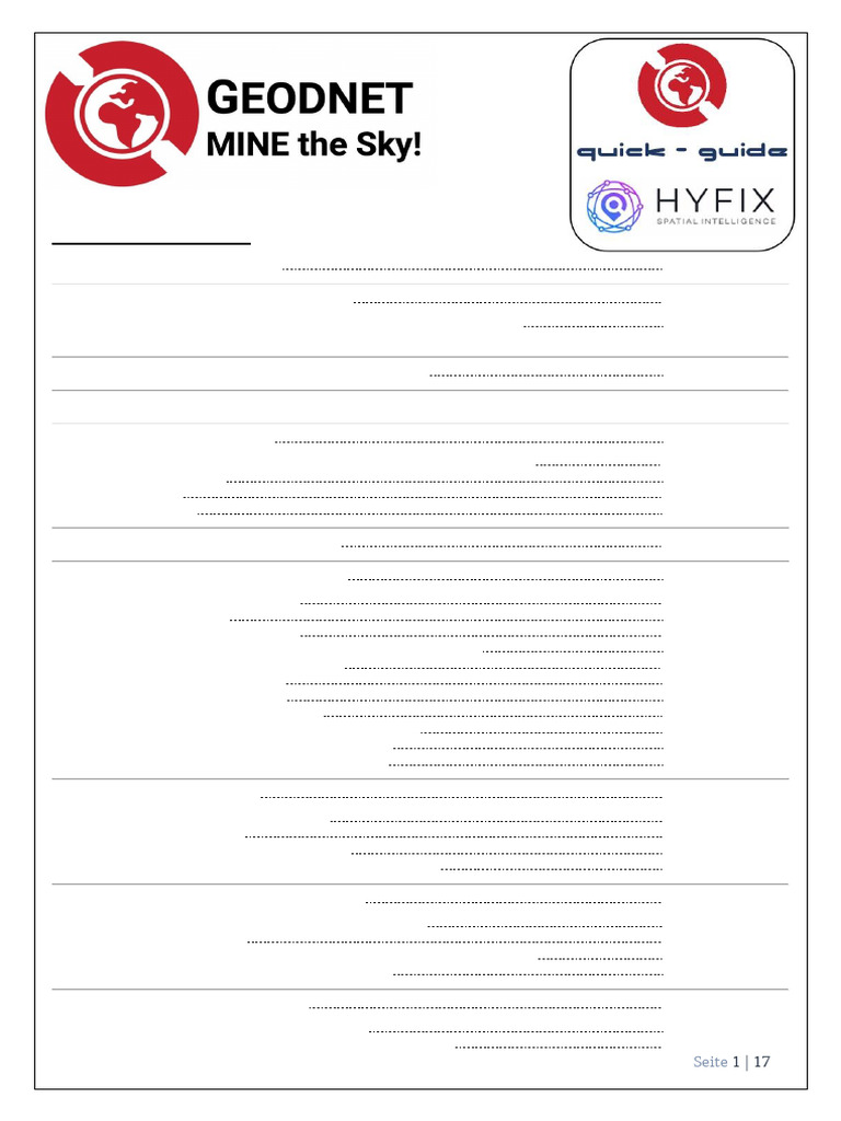 GEODNET - Quick Guide Hyfix Conole - v2.1 | PDF