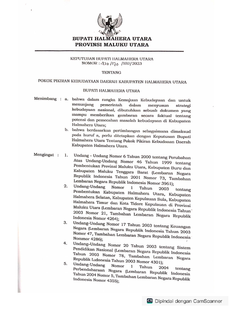 SK Penetapan PPKD | PDF