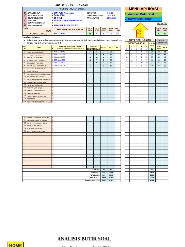Koreksi Dan Analisis Sts 11 Tkr Pdf