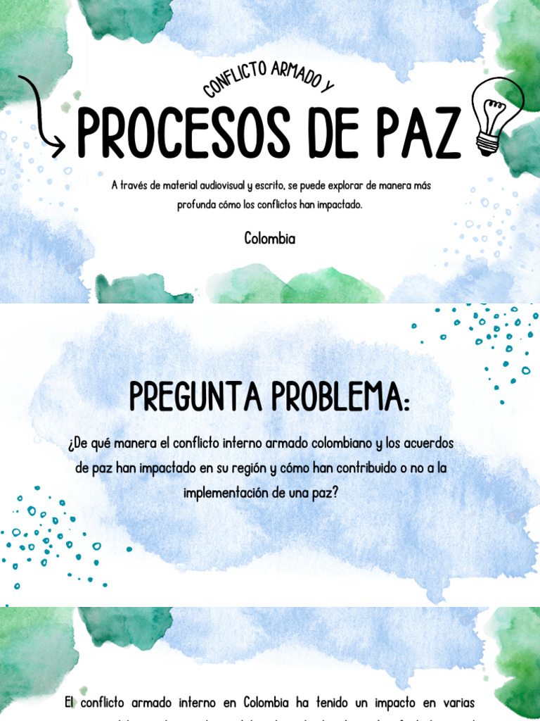 Conflicto Armado y Procesos de Paz en Colombia | PDF | Paz ...