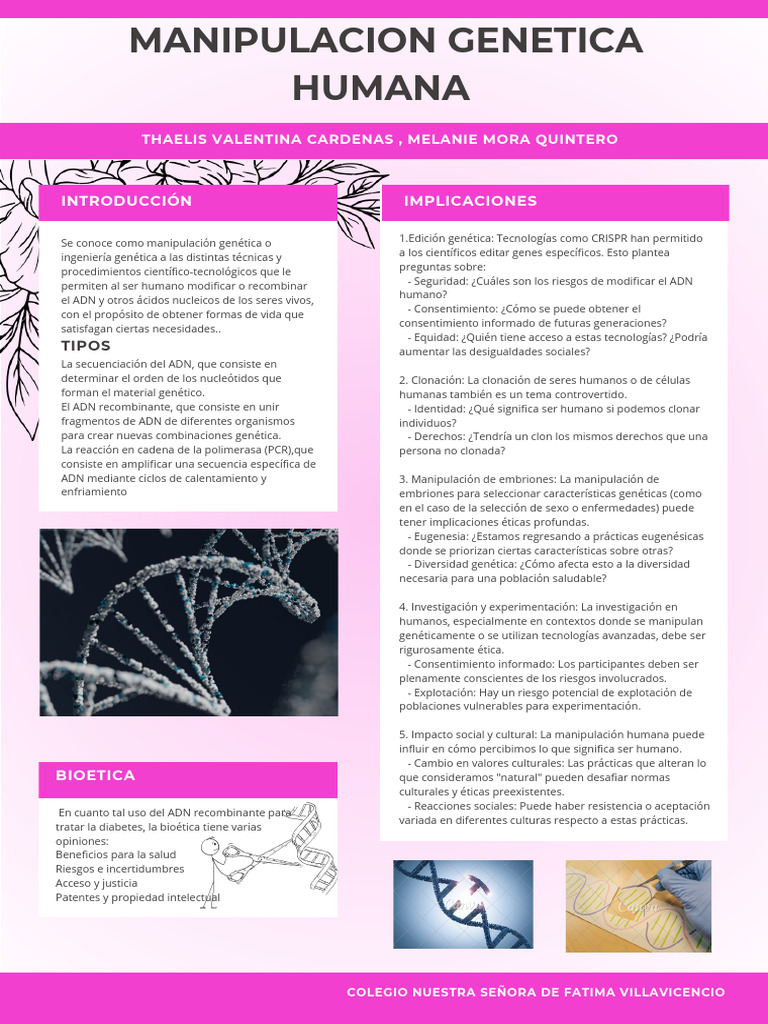 Manipulación Genetica | PDF | Ingeniería genética | Relaciones personales, crianza y desarrollo ...
