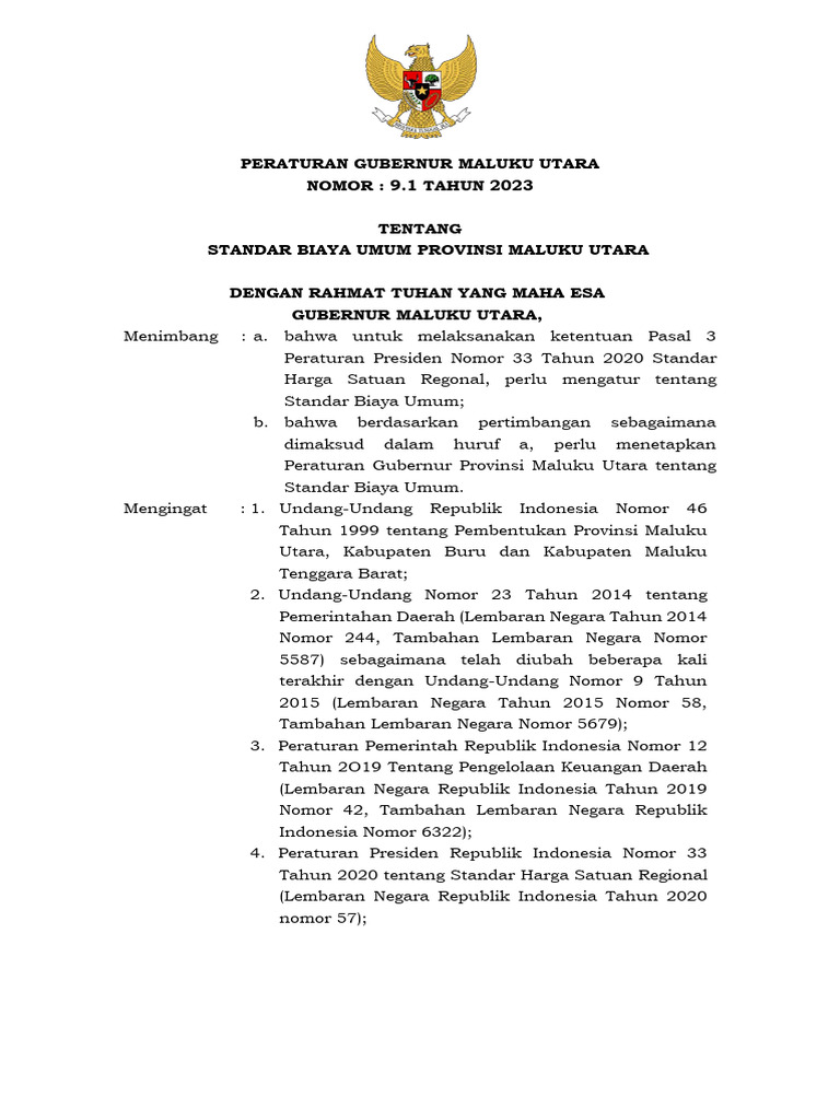 Pergub Sbu 2024 1 | PDF