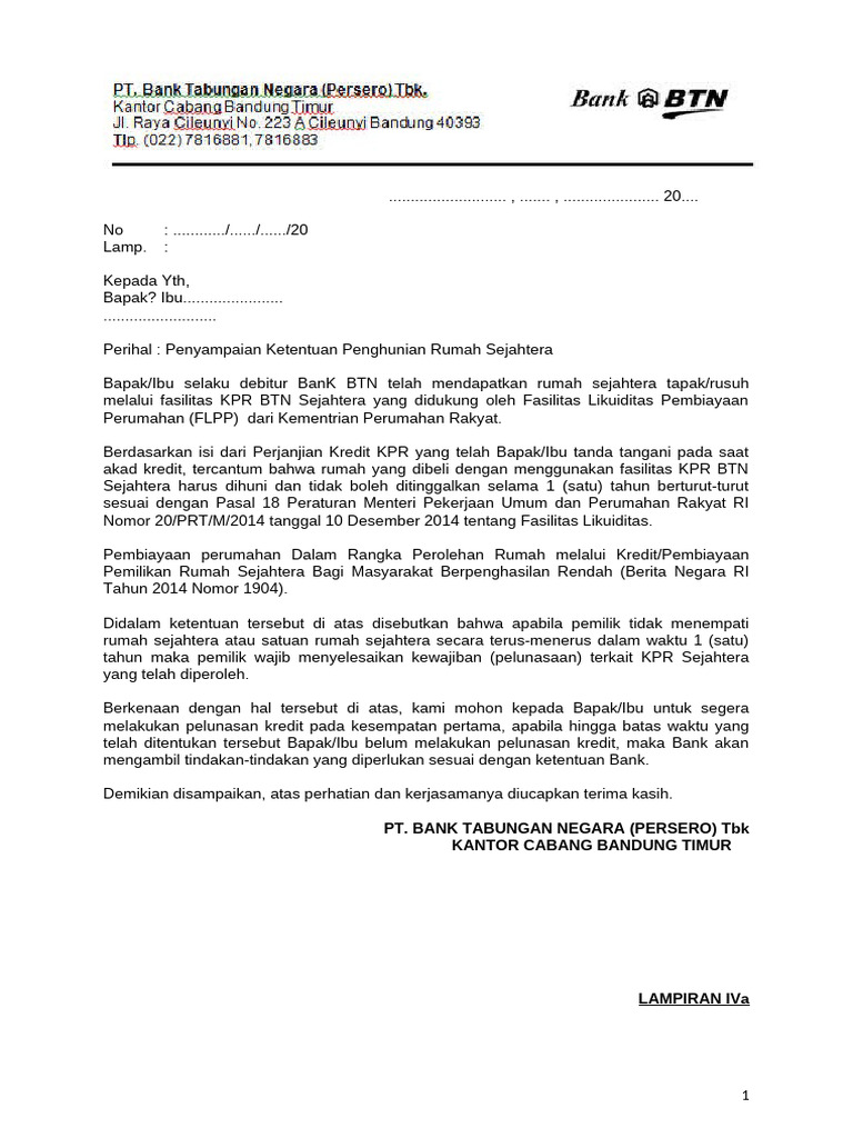 Form FLPP BANK BTN-1 | PDF