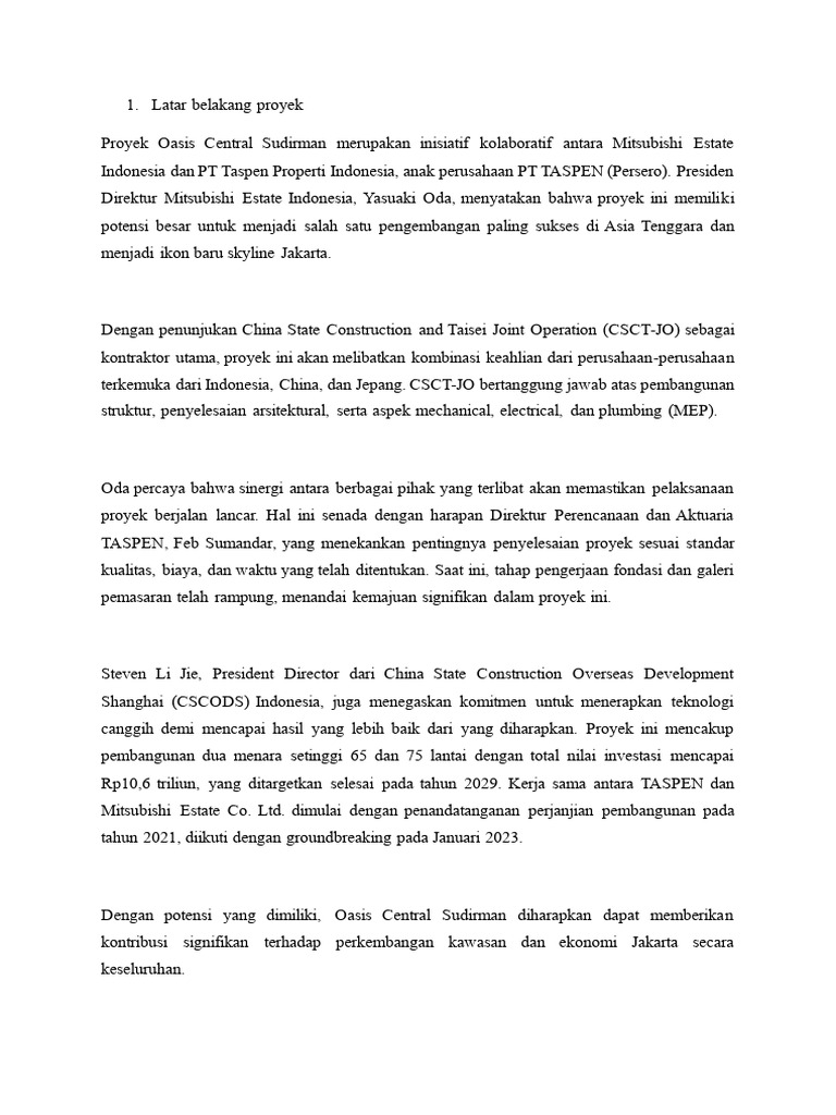 Oasis Sudirman | PDF