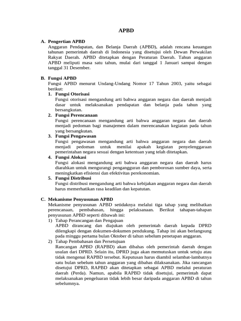 APBD | PDF