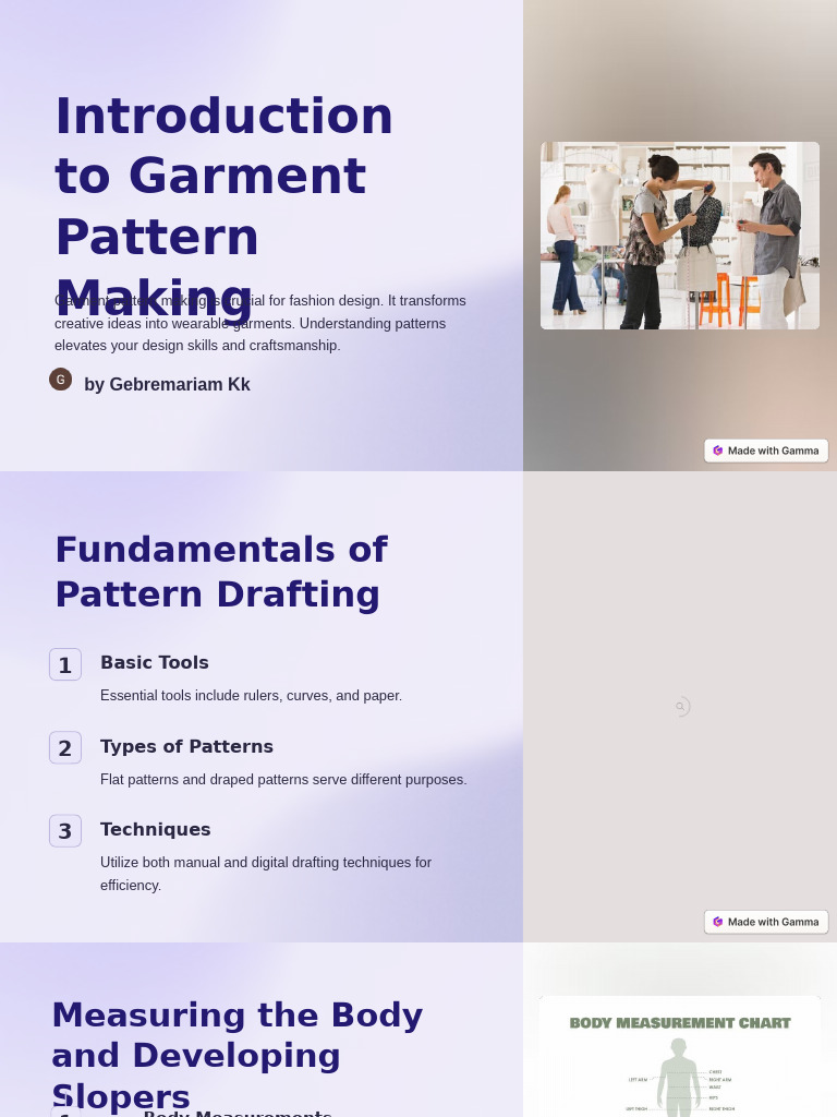 Introduction To Garment Pattern Making | PDF