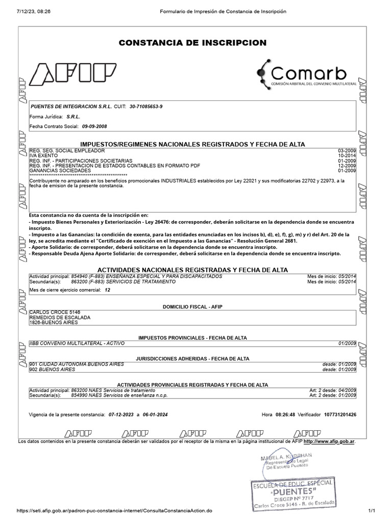 AFIP - Administración Federal de Ingresos Públicos | PDF