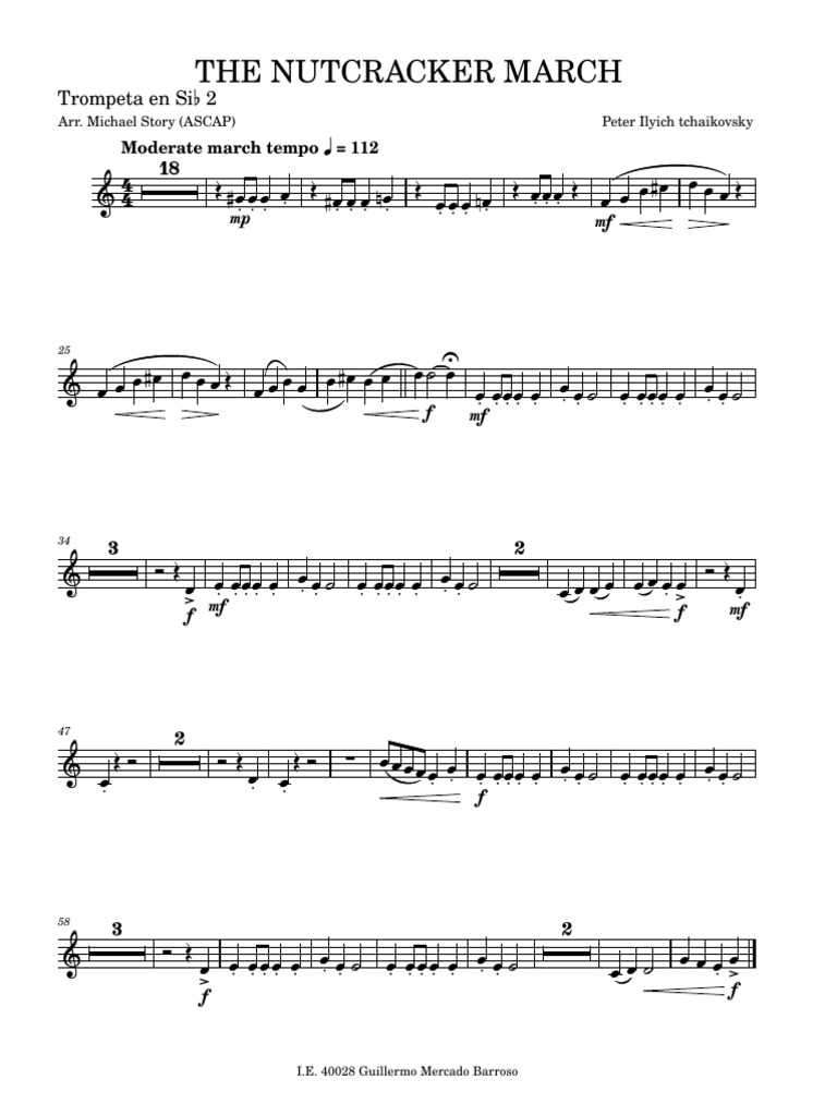 The Nutcracker March-trompeta en Sib 2 | PDF